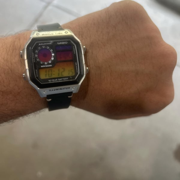 Moonphase - Casio Royale (AE1200) Custom Digital World Time Watch Mod ...