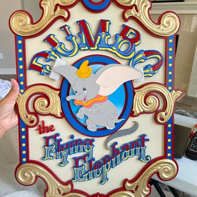 Dumbo Ride Sign Made to Order 24x17.5 - Etsy