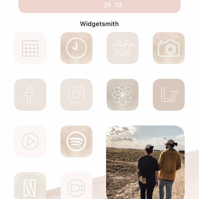 Neutral Beige Aesthetic Boho iPhone Ios 14 App Icons , Minimal App ...