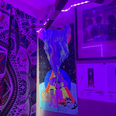 Macrodose Ceiling Canopy Trippy UV Reactive Geometric - Etsy