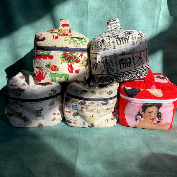 Vanity Bag PDF Sewing Pattern + Video Tutorial | 3 Sizes | Toiletry Bag PDF Patterns & Sewing ...