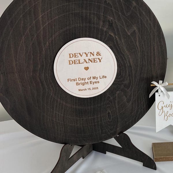 Wedding Guest Book Ideas, Custom Record Cover Vinyl Record Guest Book ...