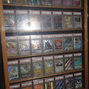 35 Graded Sport Cards / Collectible Trading Card Display Case Wall ...