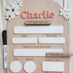 First Day of School Sign Interchangeable First Day Last Day - Etsy
