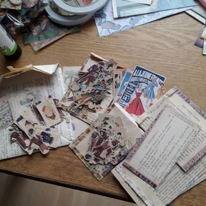 Digital French Ephemera Pack, Digital Vintage Papers, Printable Paper ...