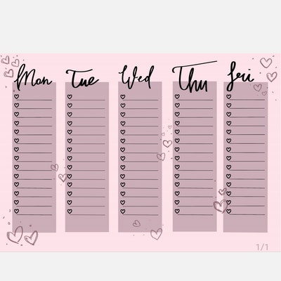 Coquette Weekly Planner 3 Pink - Etsy