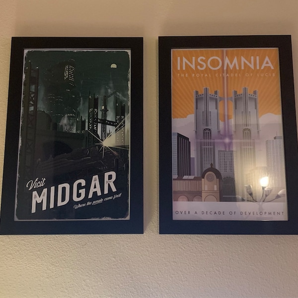 Midgar (final Fantasy 7) Travel Poster, Retro Gamer Wall Art - Etsy