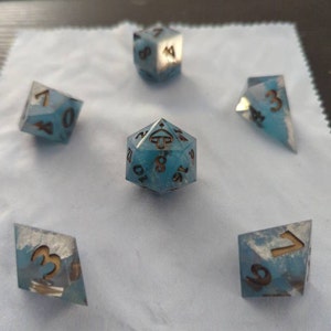 From Mold to Masterpiece Unfinished Dice Sets for DIY Polishing Raw Dice D&D Dice Set Sharp Edge ...
