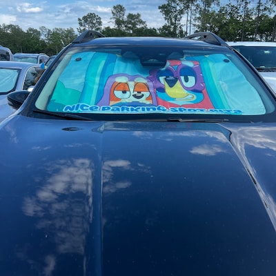 Bluey Auto Sunshade Car, Cartoon Car Sunshade, Bluey Car Sunshade ...