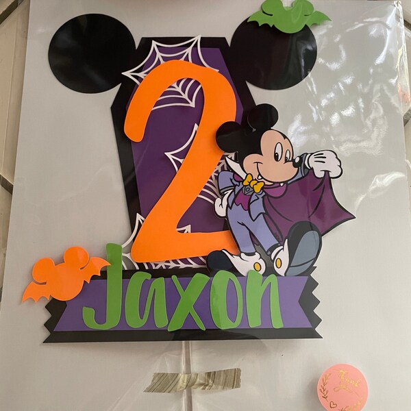 Mickey Inspired Vampire Cake Topper/mickey Vampire Theme/mickey Theme ...