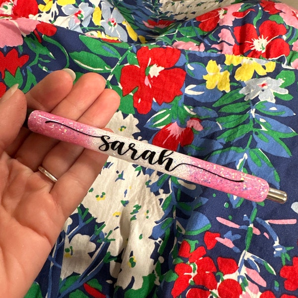 Personalized Glitter Gel Pen, Custom Epoxy Glitter Pen, Custom Gel Pen ...