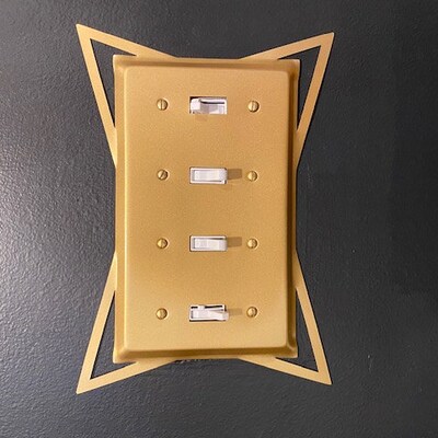 Flux Mid Century Modern Broyhill Danish Atomic Light Switch Wall Plate ...