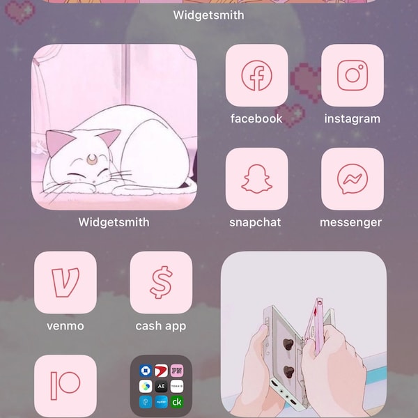 Pink Sakura App Icon Pack - Premium Handcrafted Icons for Aesthetic ...