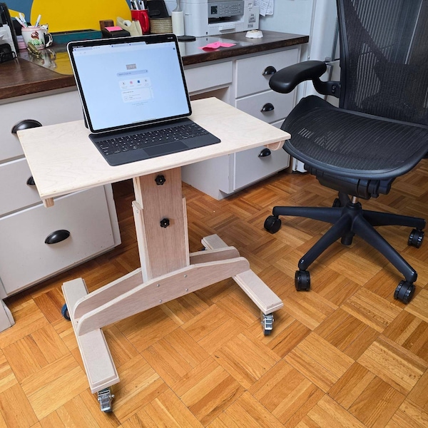 Adjustable Laptop Desk Woodworking Plan Diy - Etsy