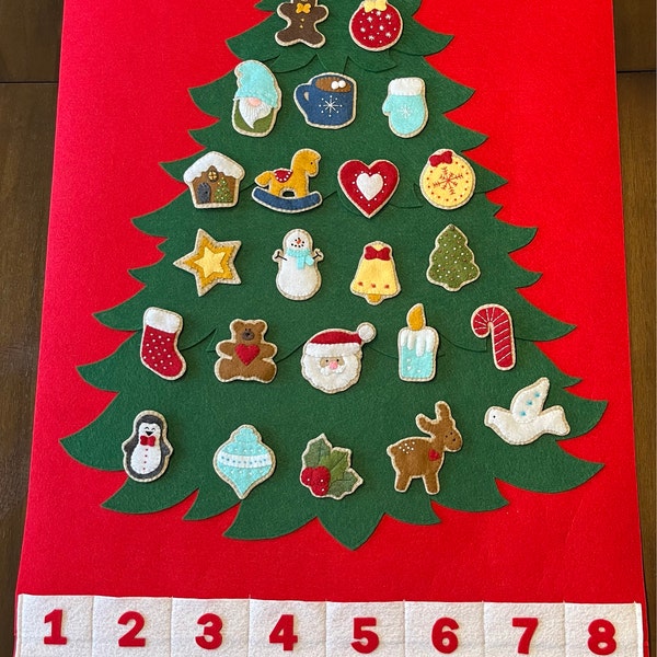 Christmas Tree Advent Calendar, PDF Sewing Pattern, Christmas Decor ...