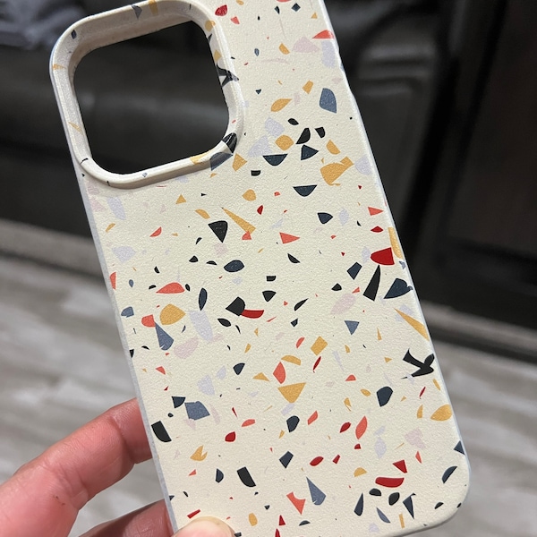 Terrazzo Compostable Phone Case - Eco-friendly Bamboo Cover for iPhone ...