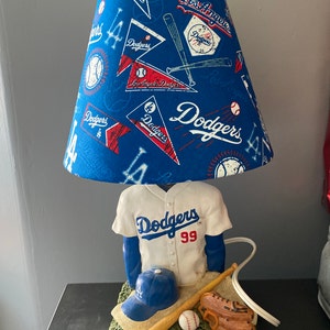 Los Angeles Dodgers Lamp Shade, Baseball. Shades Are 9.5 X 5 X 7 Tall ...