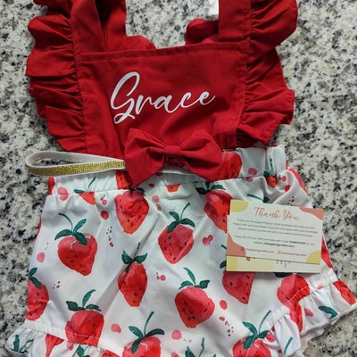 Berry First Birthday Outfit Personalized Baby Girl Strawberry - Etsy