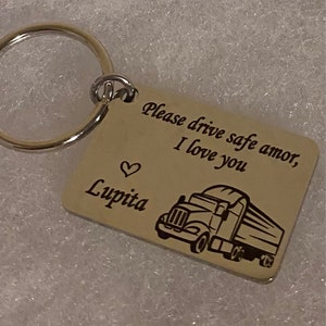 Drive Safe Keychain Truck Driver Keychain Custom Trucker - Etsy