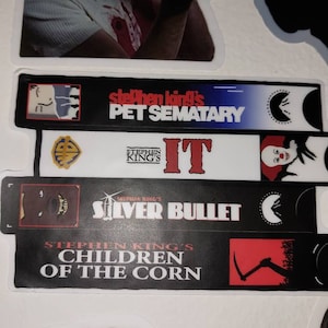 90s Horror Movie VHS Stack Sticker Halloween Stickers - Etsy