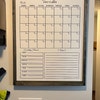Whiteboard Calendar FRAMED Customizable Vertical Dry-erase Board ...