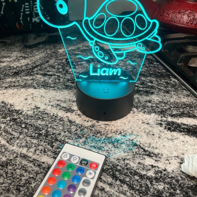 Personalized Kid's Night Light LED Night Light CUSTOM Night Light Color ...