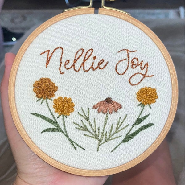 Personalized Embroidery Kit, Beginner Embroidery Kit, Custom Name ...