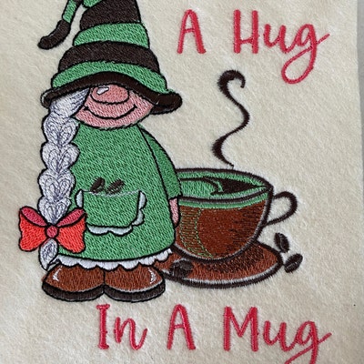 Coffee Gnome, Gnome With A Cup of Coffee, Text Coffee, Machine ...