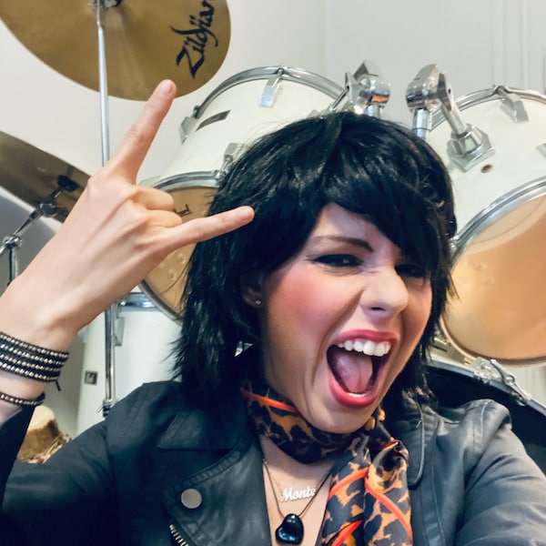 12 Inch off Black Shag Style Straight and Layered With Bangs Anime ...