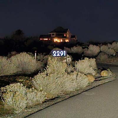 Lighted House Number Sign, Solar or Electric Vertical Home Address Sign ...