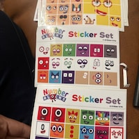 Numberblocks 41-60 Faces / for 2cm Cubes / A5 Sticker Printing ...
