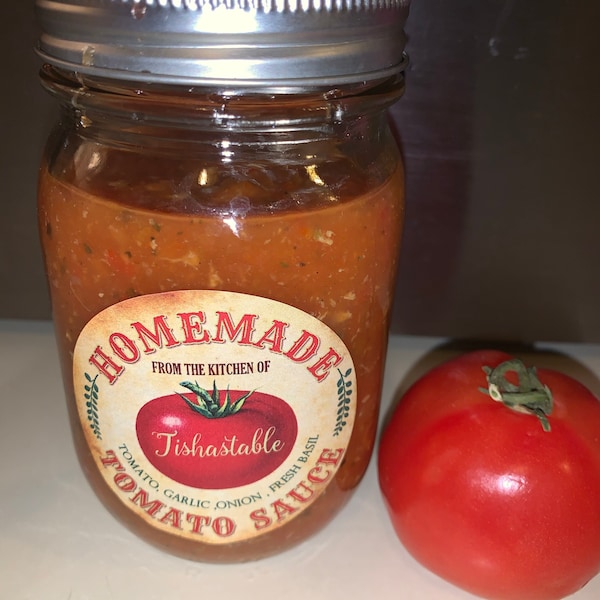 Homemade Tomato Sauce Labels, Pasta Sauce Labels, Pasta Sauce Canning ...