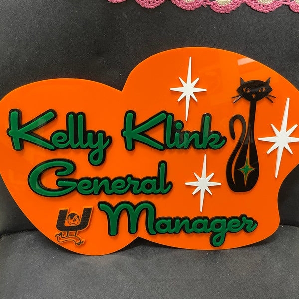 MCM Custom Name Sign | Custom House Sign | Last Name | Acrylic House ...