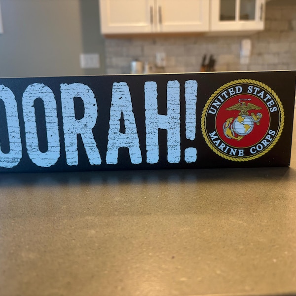 USMC OORAH! Wood Sign – Officially Licensed Marine Corps Wall Art ...