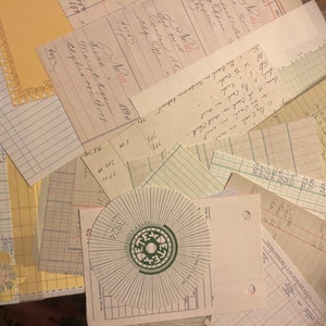 Vintage Ledger Graph Office Paper Scrap Pack Junk Journal Ephemera Kit ...