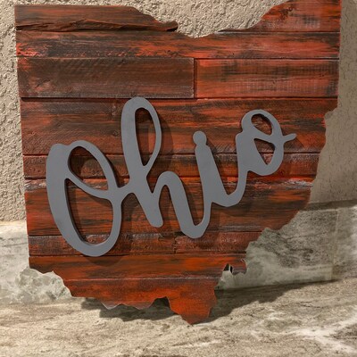Ohio Sign Script Ohio Ohio State Ohio Wood Sign Ohio Art - Etsy