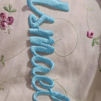 Custom Embroidered Name Iron on Patch Script Font Personalized - Etsy
