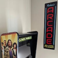 Arcade Sign Vertical, Gamer Gift, Custom Arcade Decor, Game Room Sign ...