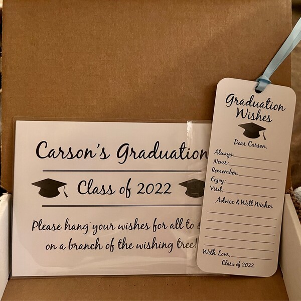 Sign for Graduation Party Wishing Tree Tags / 5x7 Sign / Instruction ...