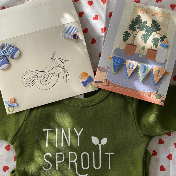 Tiny Sprout Baby Bodysuit, Unisex Baby Clothes, Plant Clothing, Baby ...