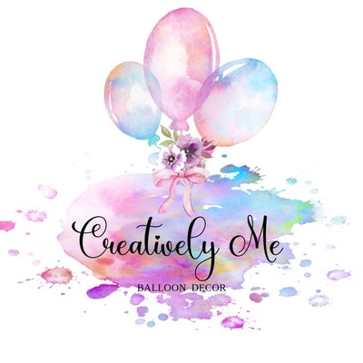 Balloon Logo Pink Blue Balloons Logo Perfect for Party - Etsy