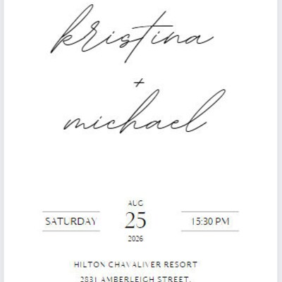 Modern Engagement Evite Template, Minimalist Online Invitation, Black ...