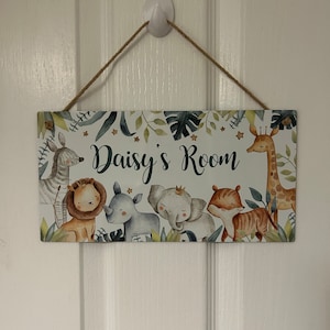 Personalised Room Sign With Childs Name Farm Yard Animal - Etsy