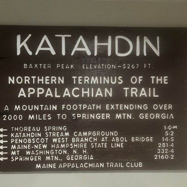 Katahdin Summit Scale Replica Sign. Hand Carved and Painted. - Etsy