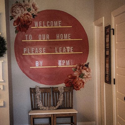 Peonies Wall Decals Large Peony Flower Wall Stickers Floral Wallpaper ...