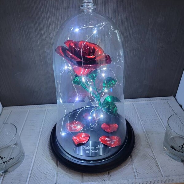 The Enchanted Aluma Rose - Beauty and the Beast Replica With Engravings ...