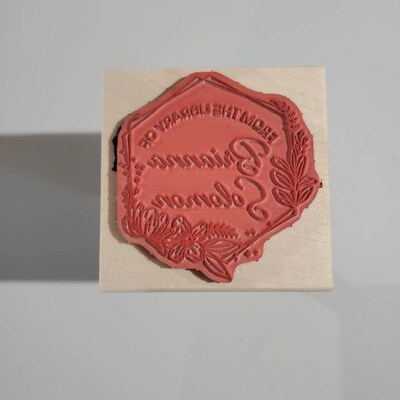 Library Stamp 48 Wooden or Self-inking Calligraphy Bookplate, Ex Libris ...