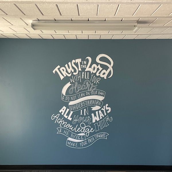 Trust in the Lord Wall Decal | Church Hallway Verse | Youth Room Decor ...
