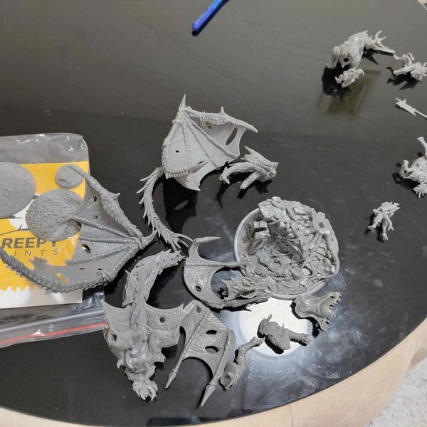 Multi-armed Demon Premium 3D Printed Tabletop Miniatures 28mm 32mm to ...