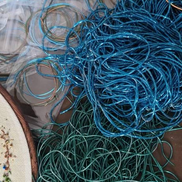 Bullion Wire French Copper Metallic French Coil, Shinny Purl, Zardosi ...